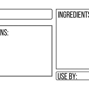 Freezer Meal Prep Labels: Recipe Stickers, Set of 2 - Etsy