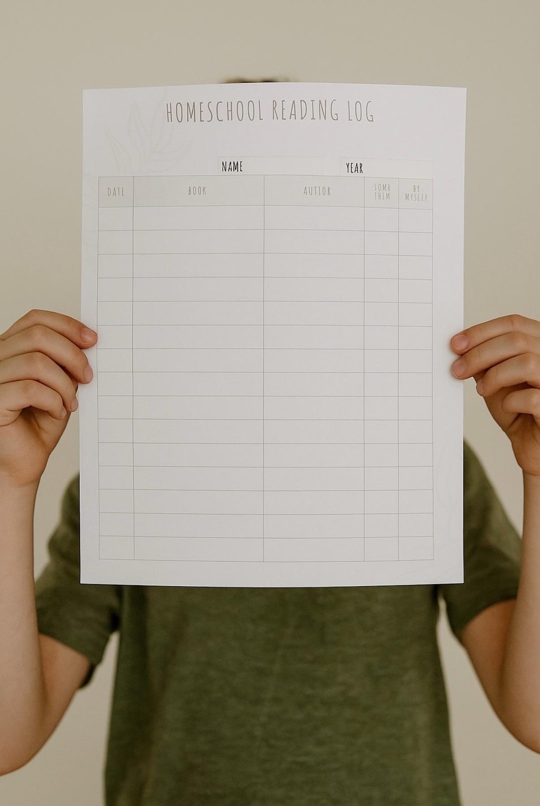 Homeschool Reading Log: Printable Book Tracker (digital Download) - Etsy