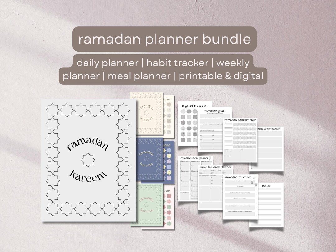 Ramadan Productivity Planner | Daily and Weekly Planner, Meal Planning ...