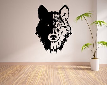 Wolf Head Wall Decal | Etsy