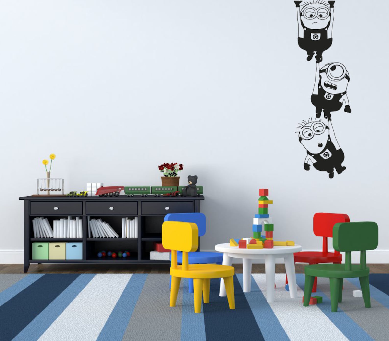 Cartoon Character Kids Room Wall Sticker Vinyl Decal Mural Art | Etsy