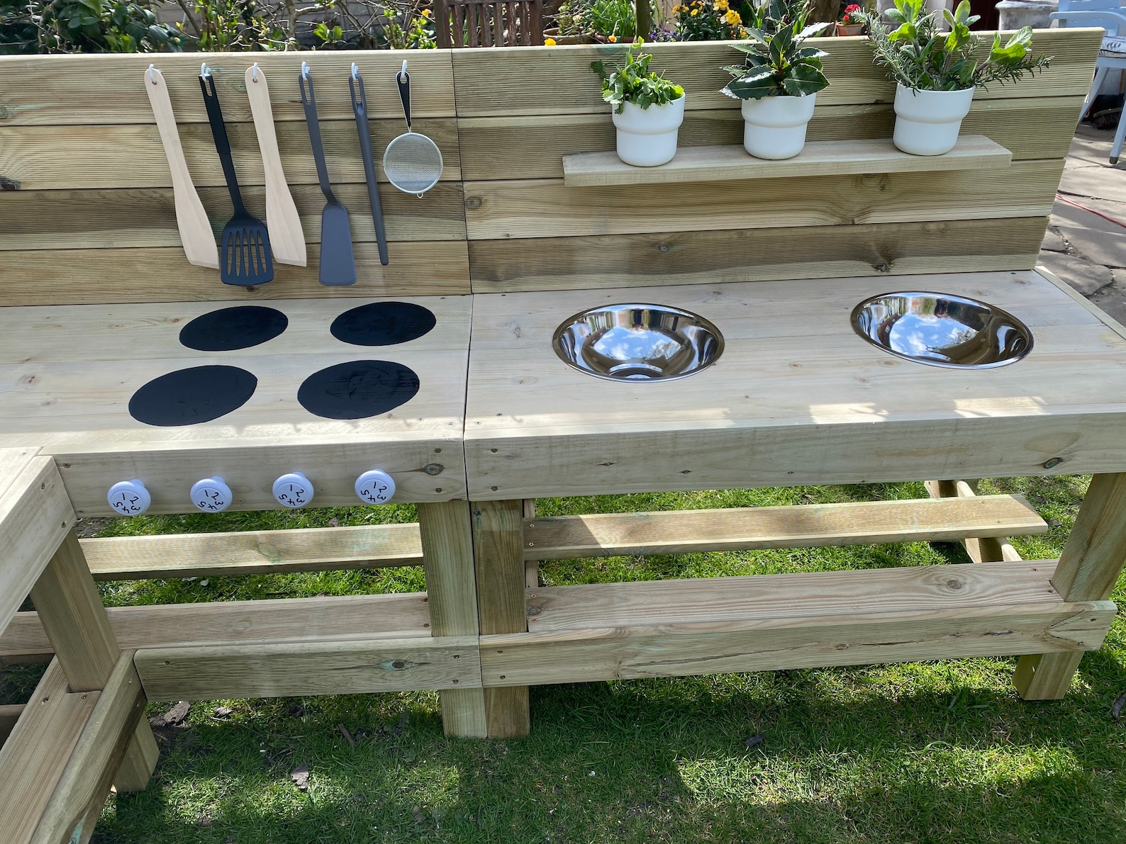 Large L Shape Mud Kitchen Corner Mud Kitchen - Etsy