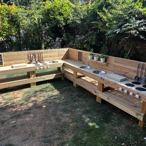 Extra Large L Shape Mud Kitchen - Etsy UK