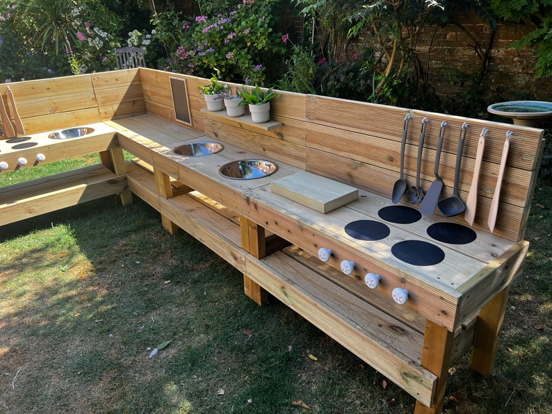 Extra Large L Shape Mud Kitchen - Etsy UK
