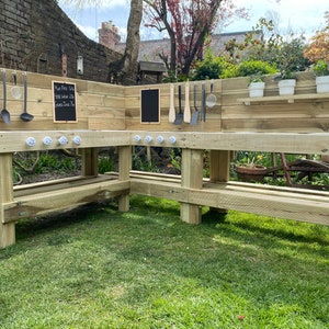 Large L Shape Mud Kitchen, Corner Mud Kitchen - Etsy