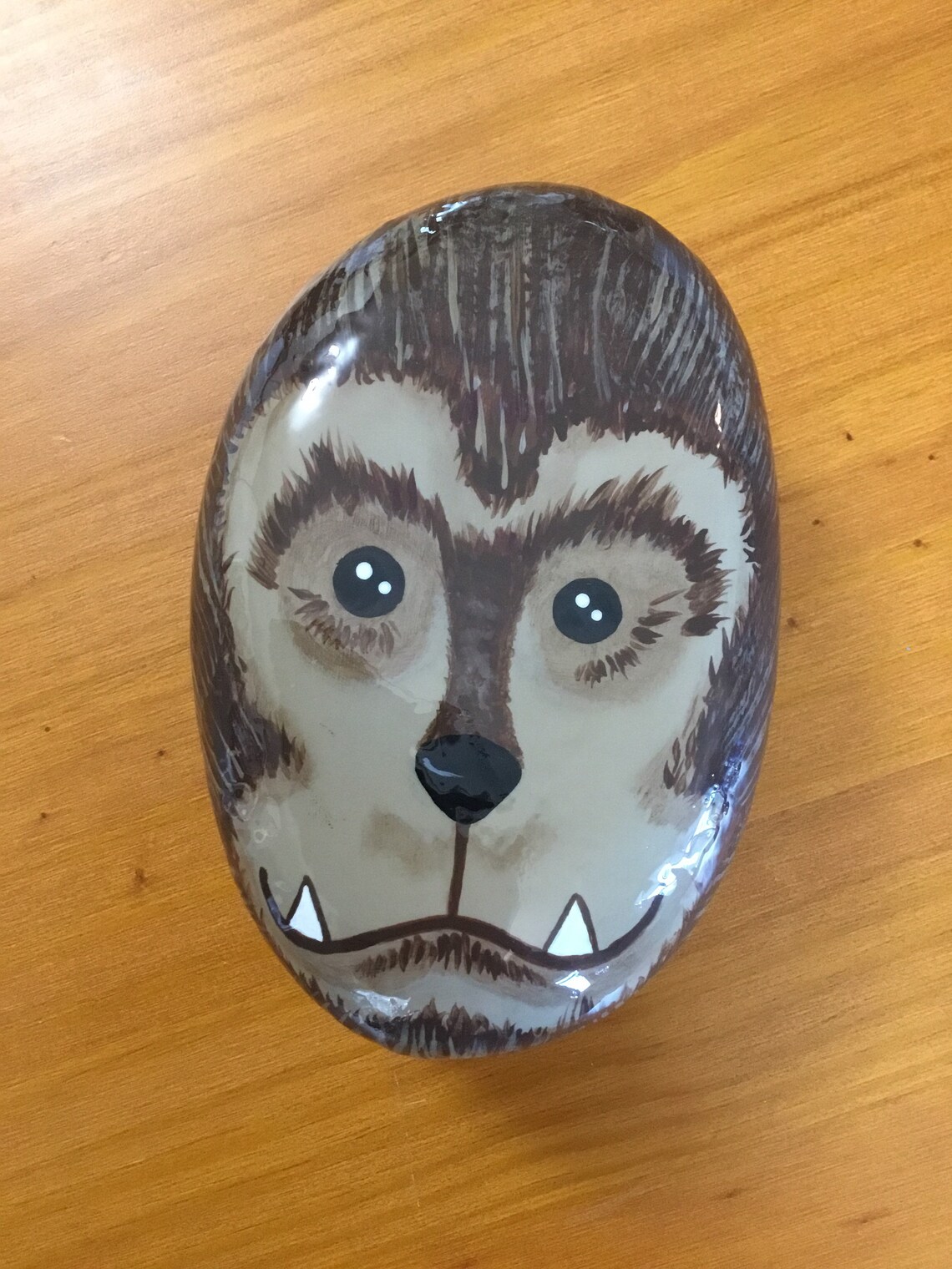Werewolf - Painted Rock - Etsy