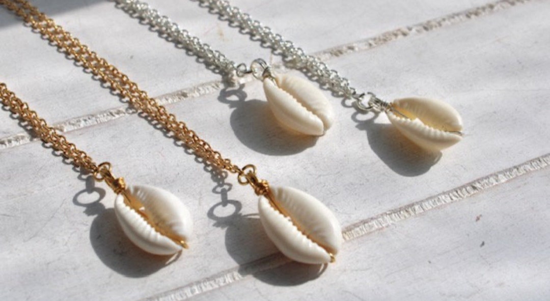 Cowrie Cowrie Shell Necklace, African Shell Choker, Cowrie Shell ...