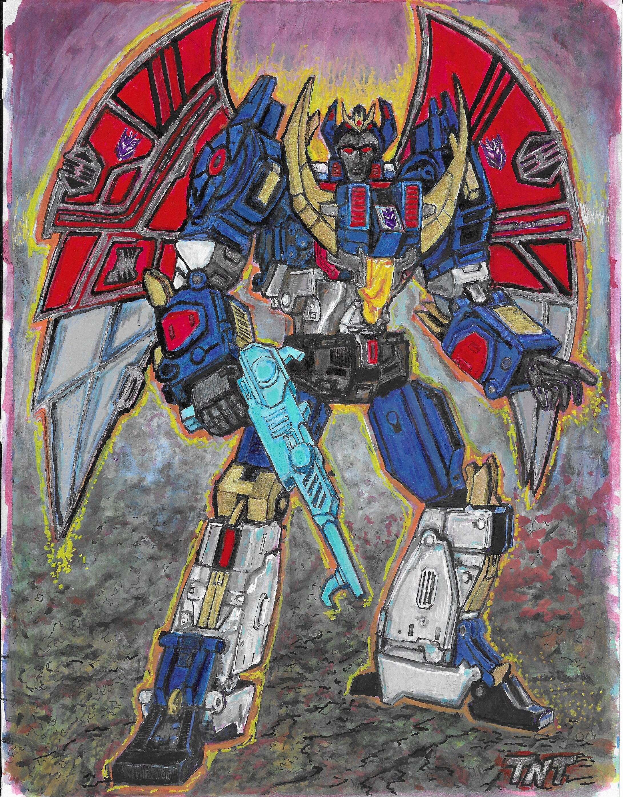 Transformers Deathsaurus G1 Original Illustration Transformers Fan Art ...