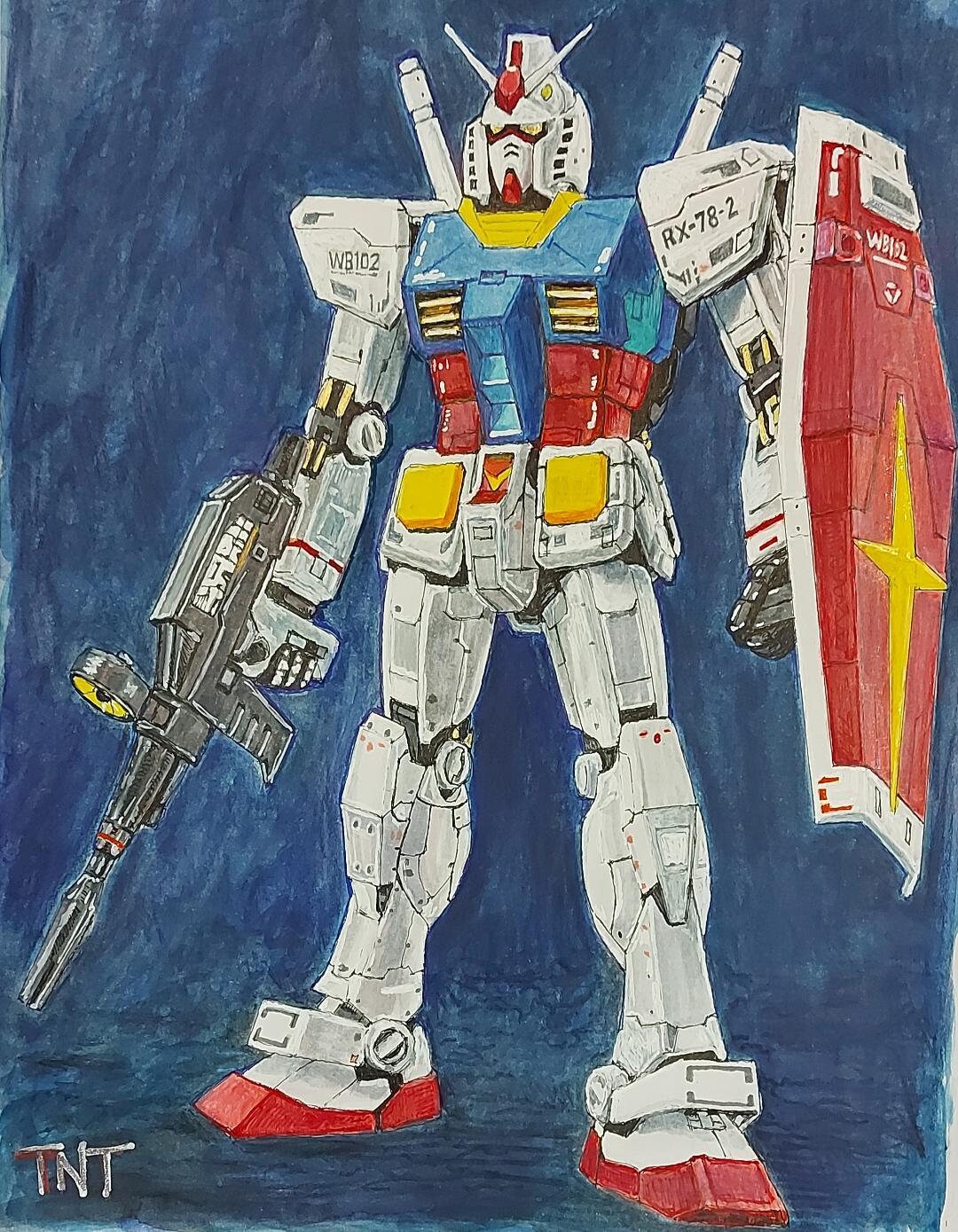 Gundam RX-78-2 Mobile Suit Gundam Original Illustration Fan Art ...