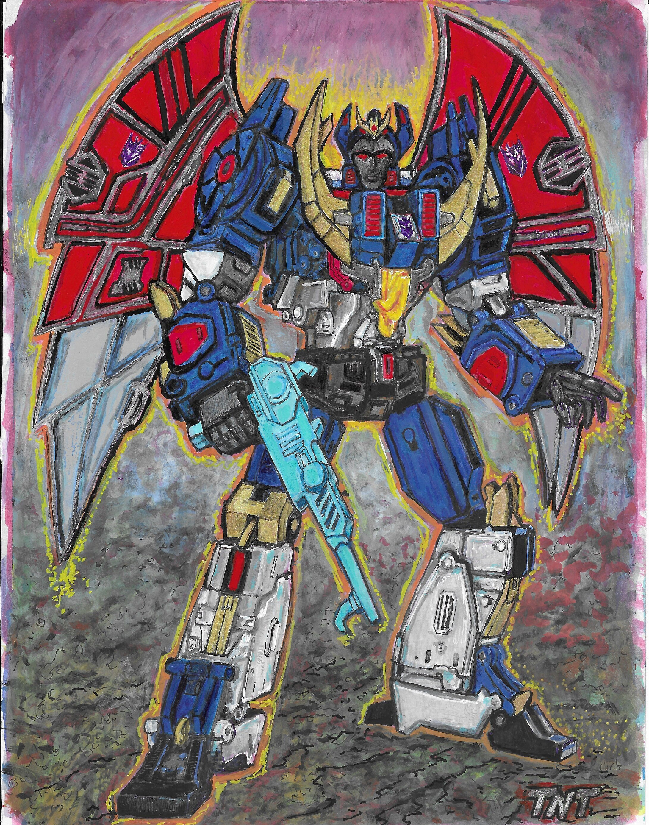 Transformers Deathsaurus G1 Original Illustration Transformers Fan Art ...
