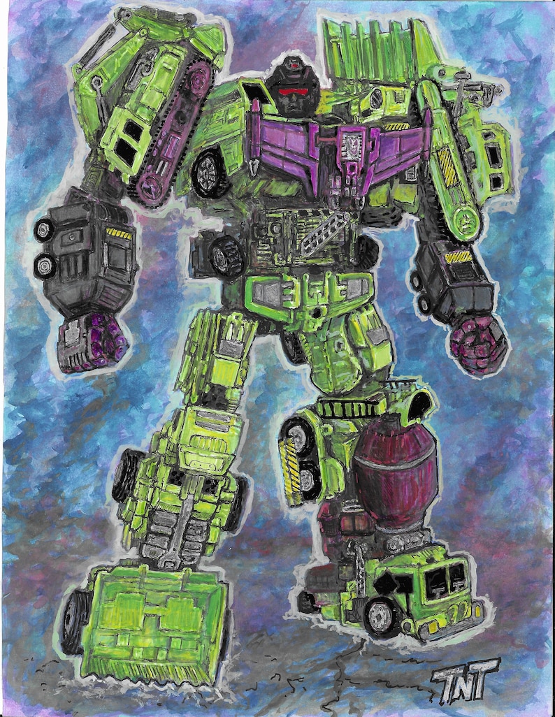 Transformers Devastator Combiner Wars Original Illustration ...