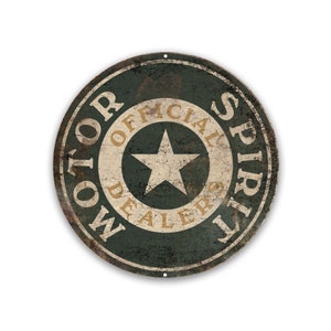 Vintage Automotive Sign | 12" Metal Circle - Choose From 8 Different ...