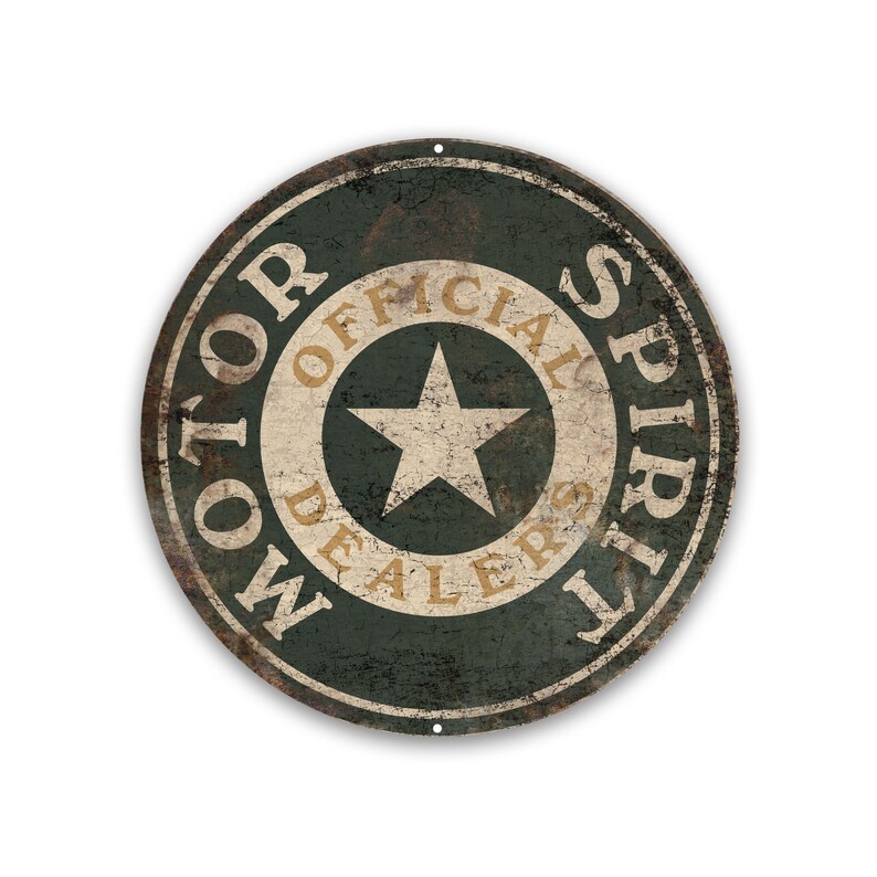 Vintage Automotive Sign 12 Metal Circle Choose From - Etsy