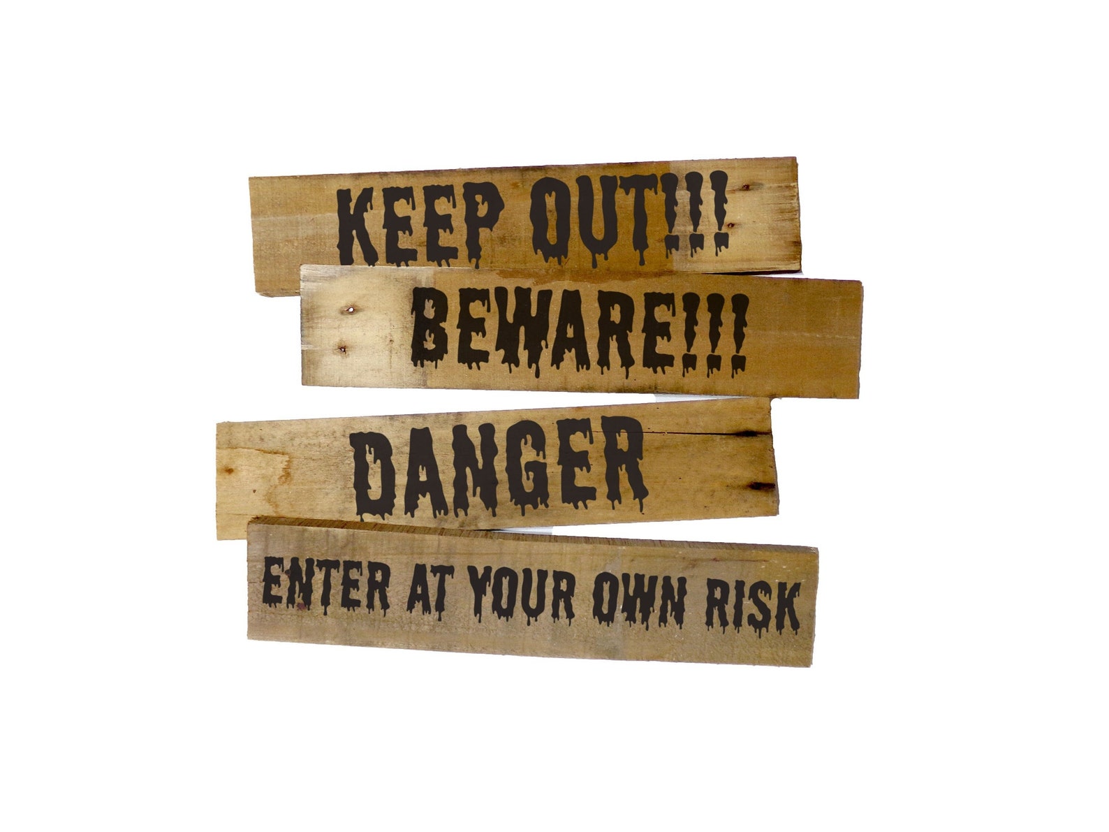 Haunted House Sign Boards Halloween Decoration Made From - Etsy