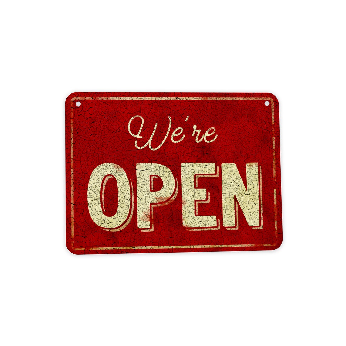 Vintage We're Open Sign for Business Store Front 12 X 9 | Etsy