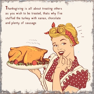 Retro Funny Thanksgiving Metal Sign 12 X 12 Inches | Rusty Rustic ...