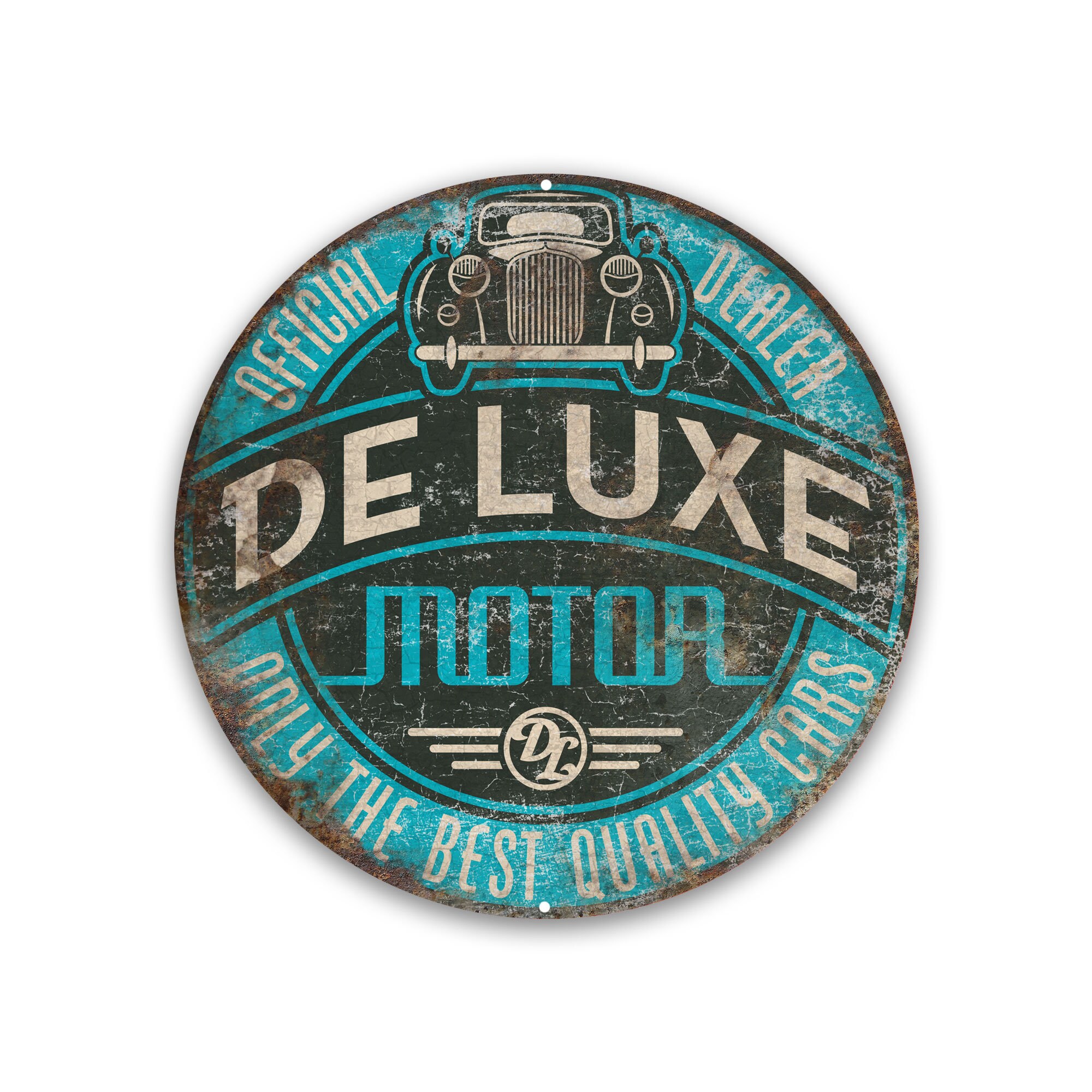 Vintage Automotive Sign | 12" Metal Circle - Choose From 8 Different ...
