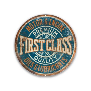 Vintage Automotive Sign | 12" Metal Circle - Choose From 8 Different ...