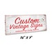Custom Vintage Metal Sign 12 X 9 Inches Any Color Any Text Add Logo or ...