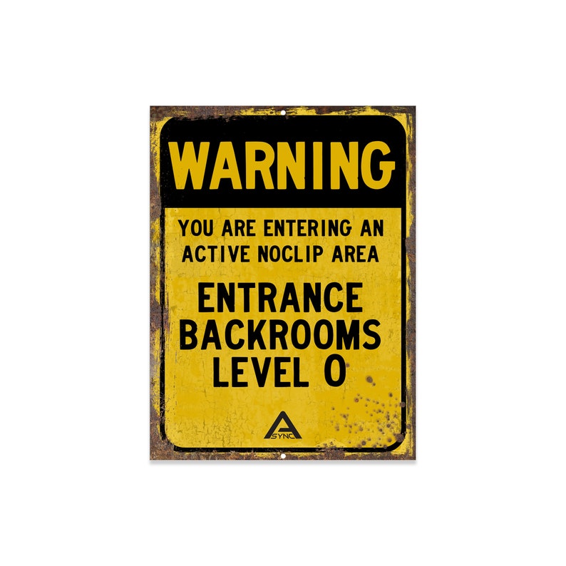 Backrooms Entrance Warning Sign 12 X 9 Inch Metal Wall Art - Etsy