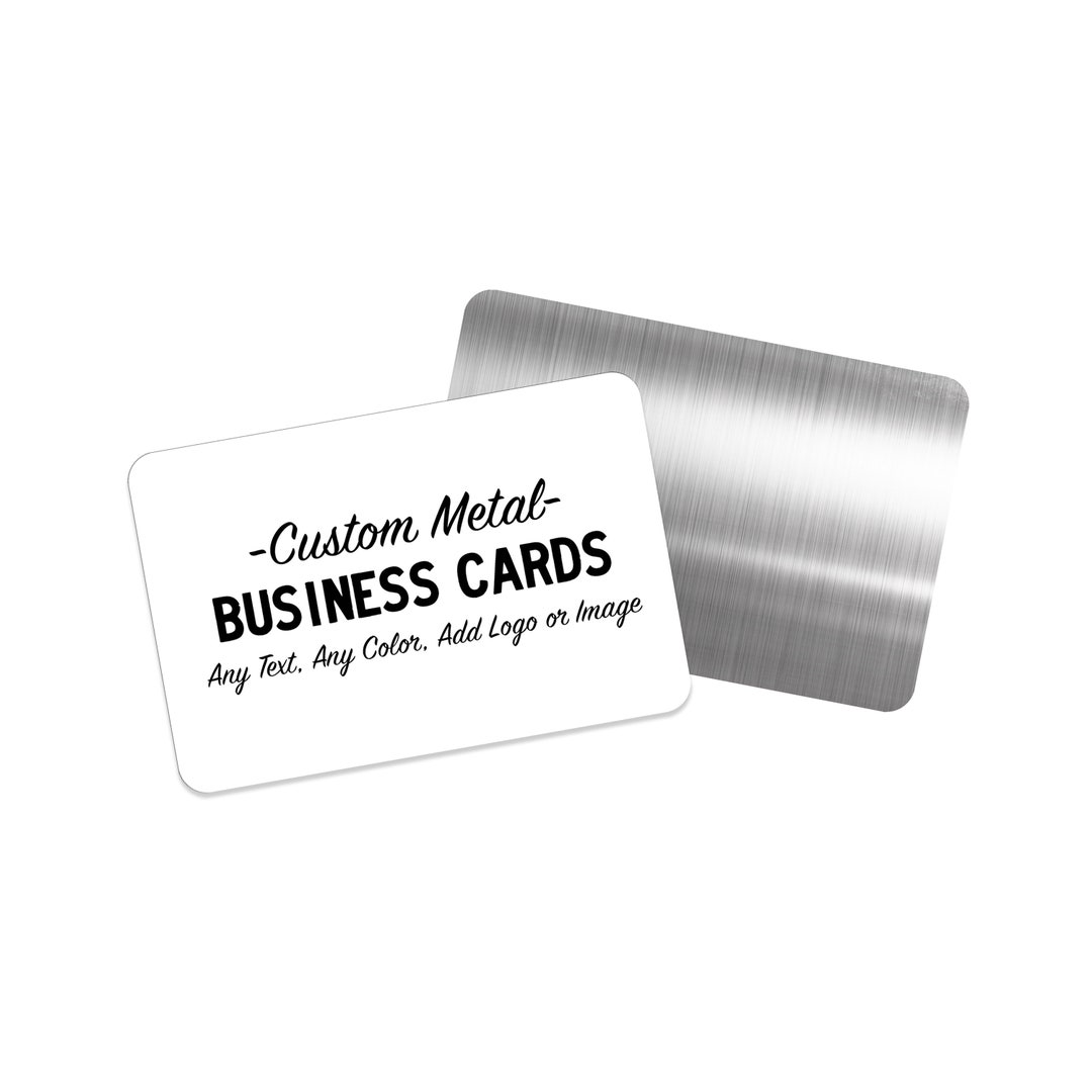 Custom Metal Business Cards 3 X 2 Inches Wallet Size | Any Color Any ...