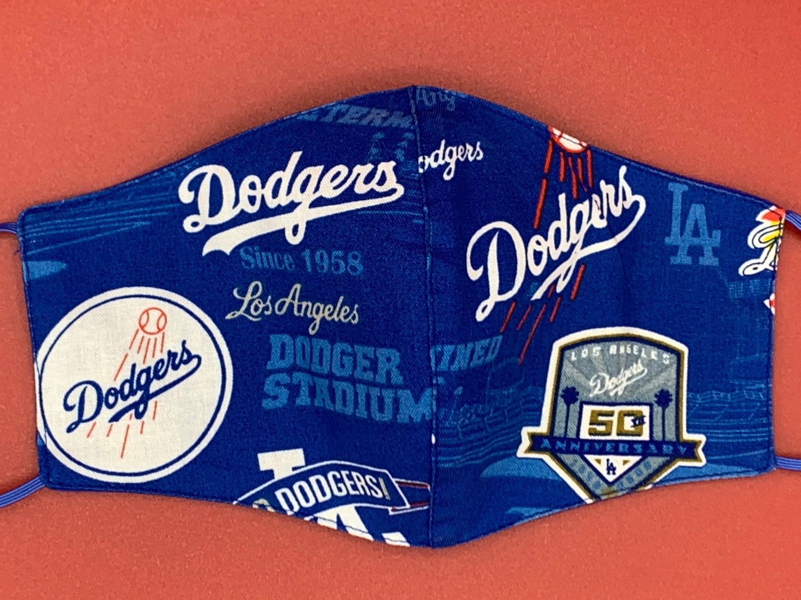 Dodgers Face Mask LA Dodgers Mask Los Angeles Dodgers Mask - Etsy