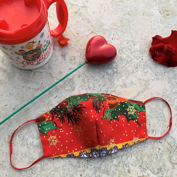 Christmas Gift Face Mask Snowflakes Mask Holiday Facemask | Etsy
