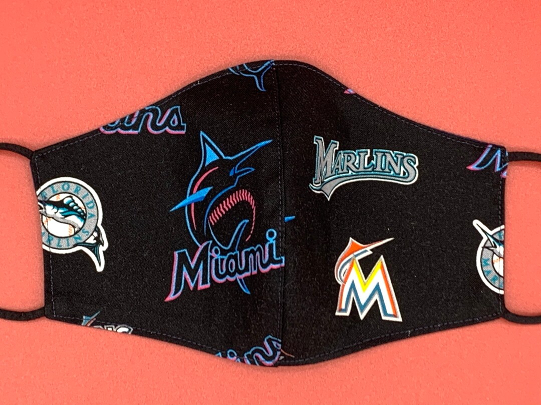 Marlins Face Mask, Miami Marlins Mask, Marlins Mask, Adjustable ...