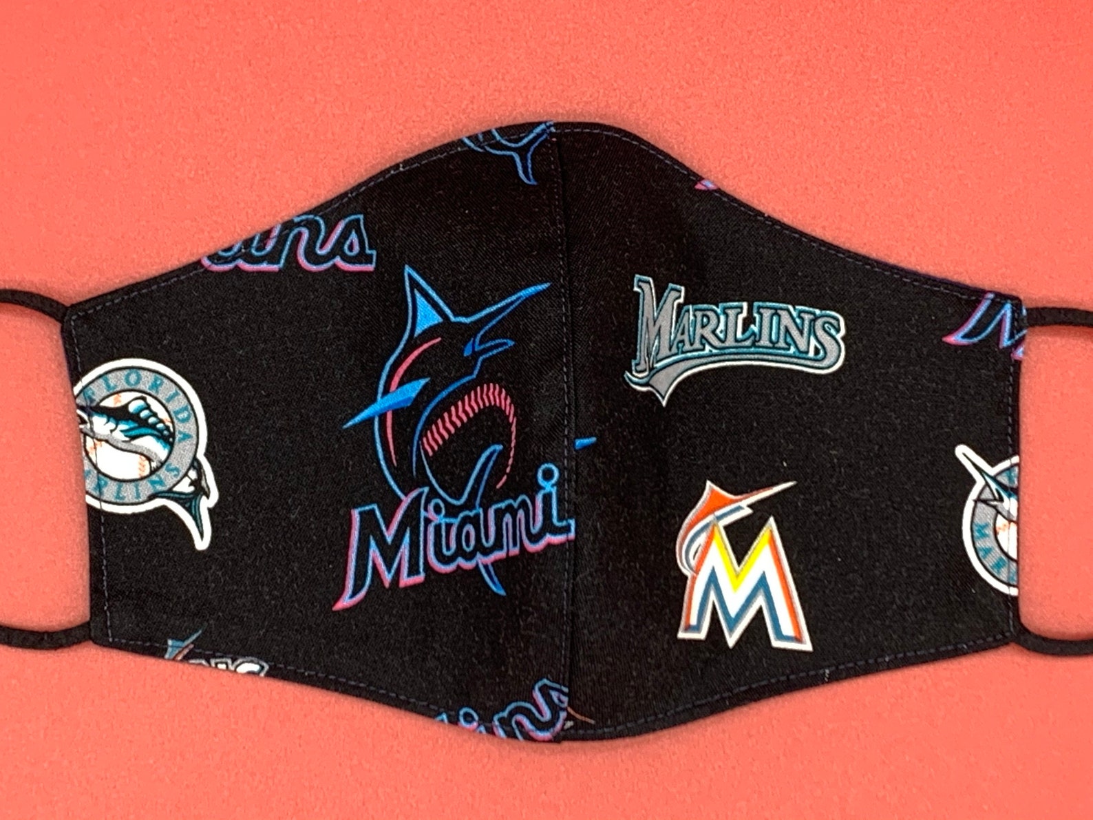 Marlins Face Mask, Miami Marlins Mask, Marlins Mask, Adjustable ...