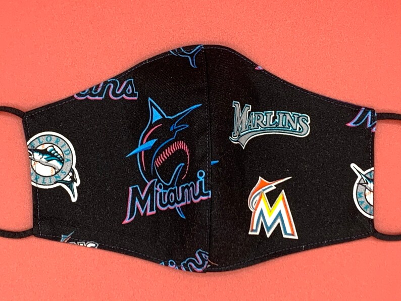 Marlins Face Mask, Miami Marlins Mask, Marlins Mask, Adjustable ...