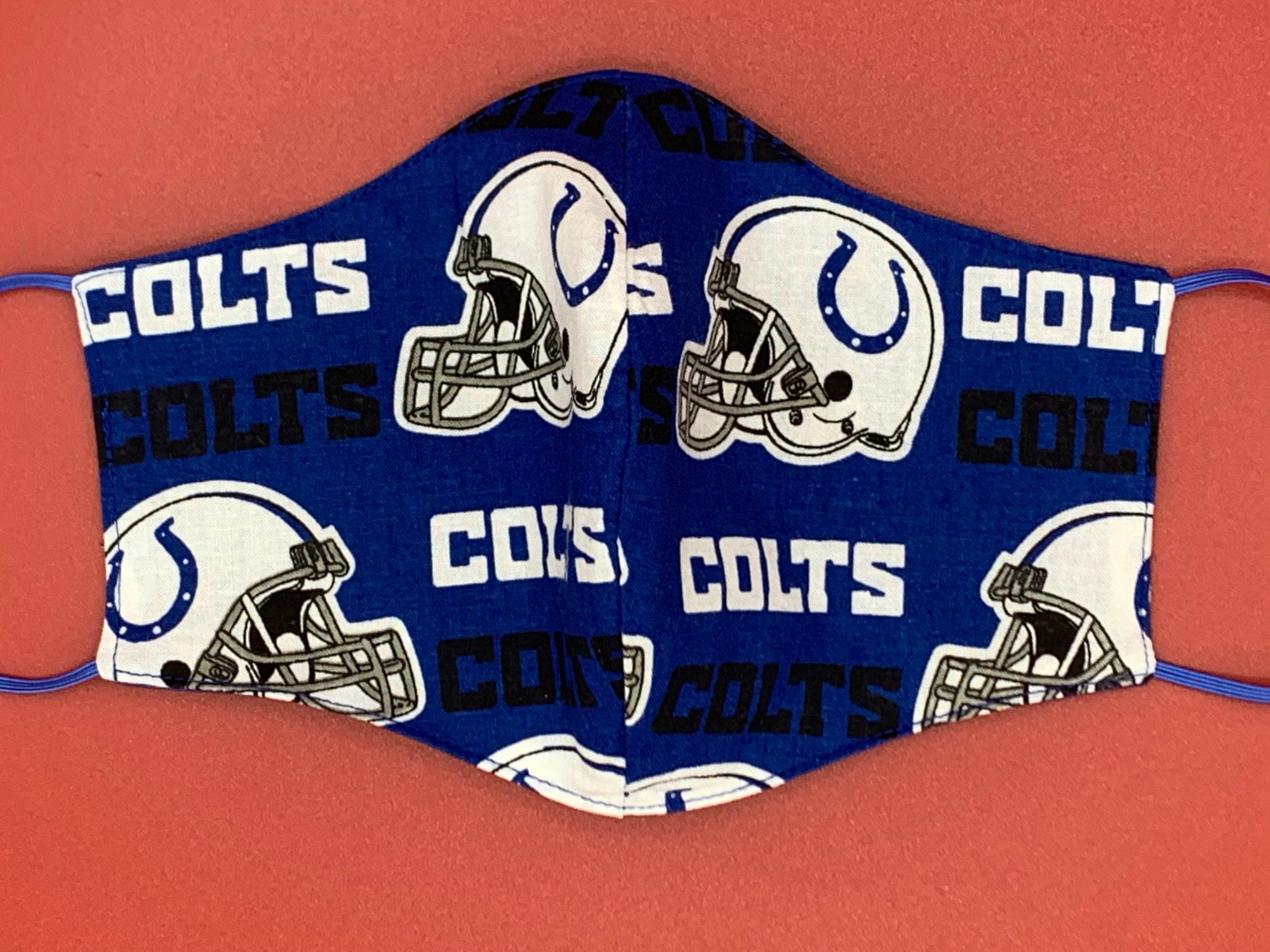 Indianapolis Colts Face Mask Colts Facemask Adjustable | Etsy