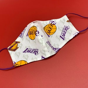 Lakers Face Mask, LA Lakers Mask, Los Angeles Lakers Mask, Adjustable ...