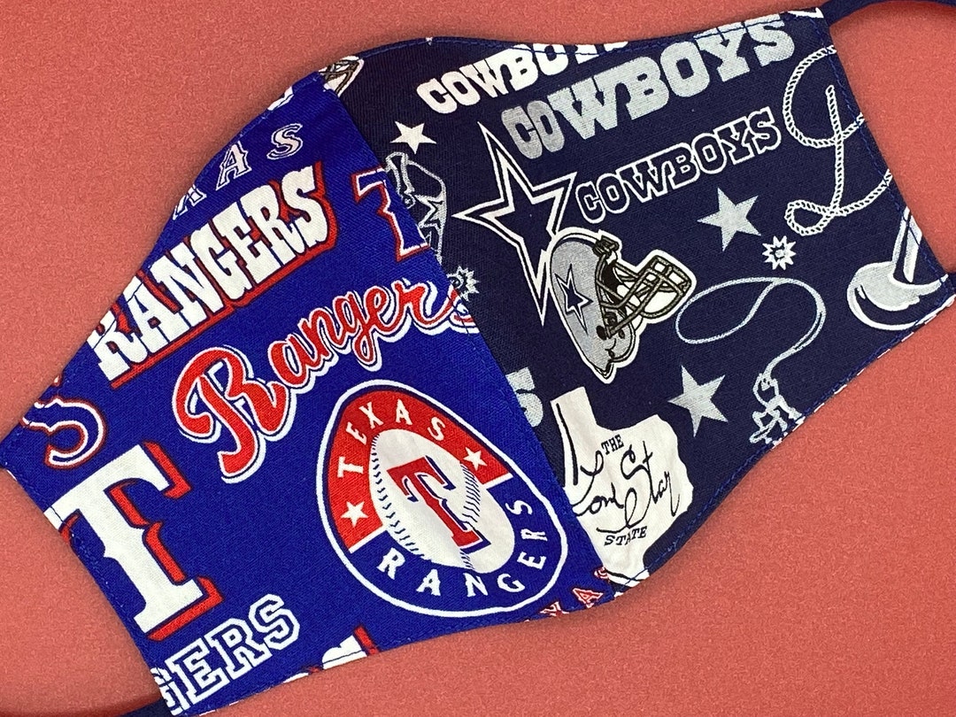 Dallas Cowboys and Texas Rangers Face Mask, Dallas Cowboys, Texas ...