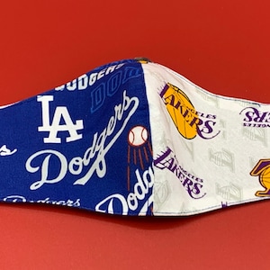 Dodgers and Lakers Face Mask, LA Dodgers Mask, LA Lakers Mask, Los ...