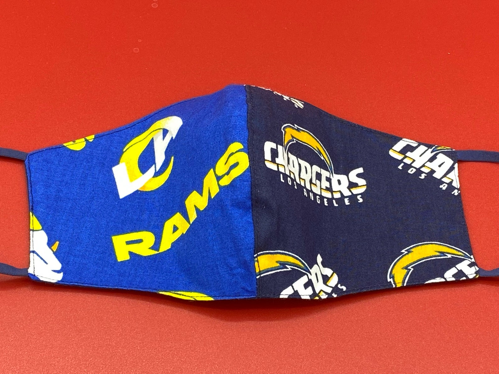 Chargers and Rams Face Mask, LA Chargers Mask, LA Rams Mask, Los ...
