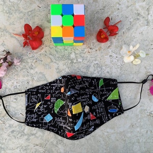 Mathematics Face Mask, STEM Mask, Math Facemask, Formula, Geometry ...