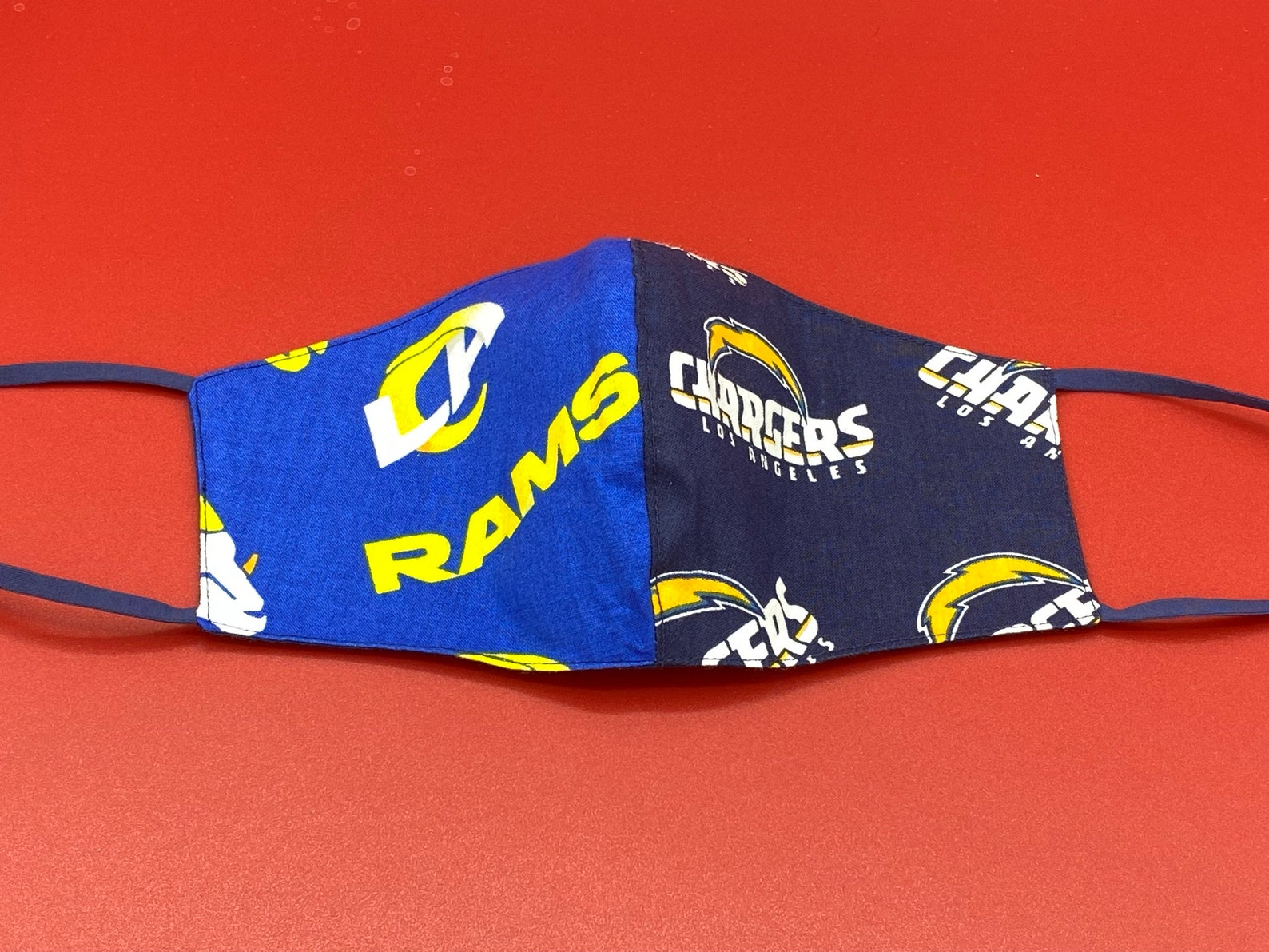 Chargers and Rams Face Mask, LA Chargers Mask, LA Rams Mask, Los ...