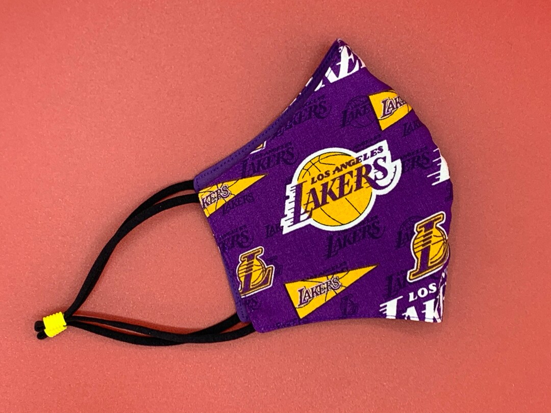 LA Lakers Mask, Los Angeles Lakers Mask, Lakers Face Mask, Adjustable ...