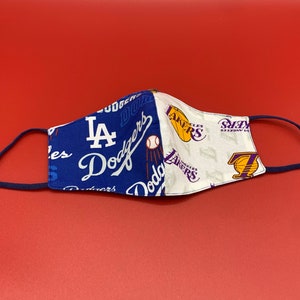 Dodgers and Lakers Face Mask, LA Dodgers Mask, LA Lakers Mask, Los ...