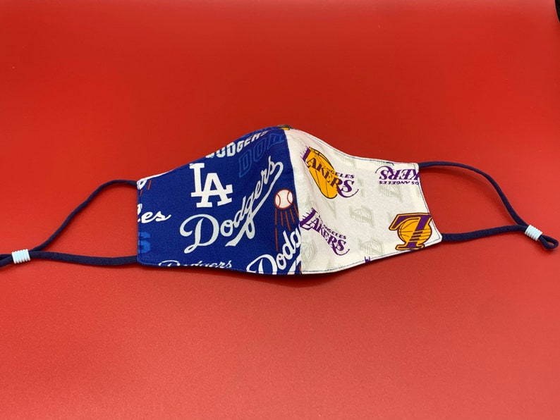Dodgers and Lakers Face Mask LA Dodgers Mask LA Lakers Mask | Etsy