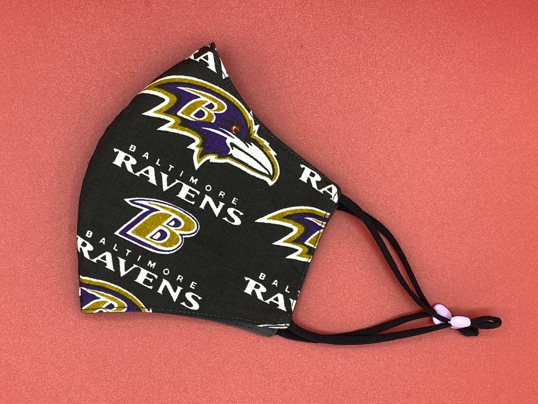 Baltimore Ravens Face Mask, Ravens Mask, Ravens Facemask, Adjustable ...