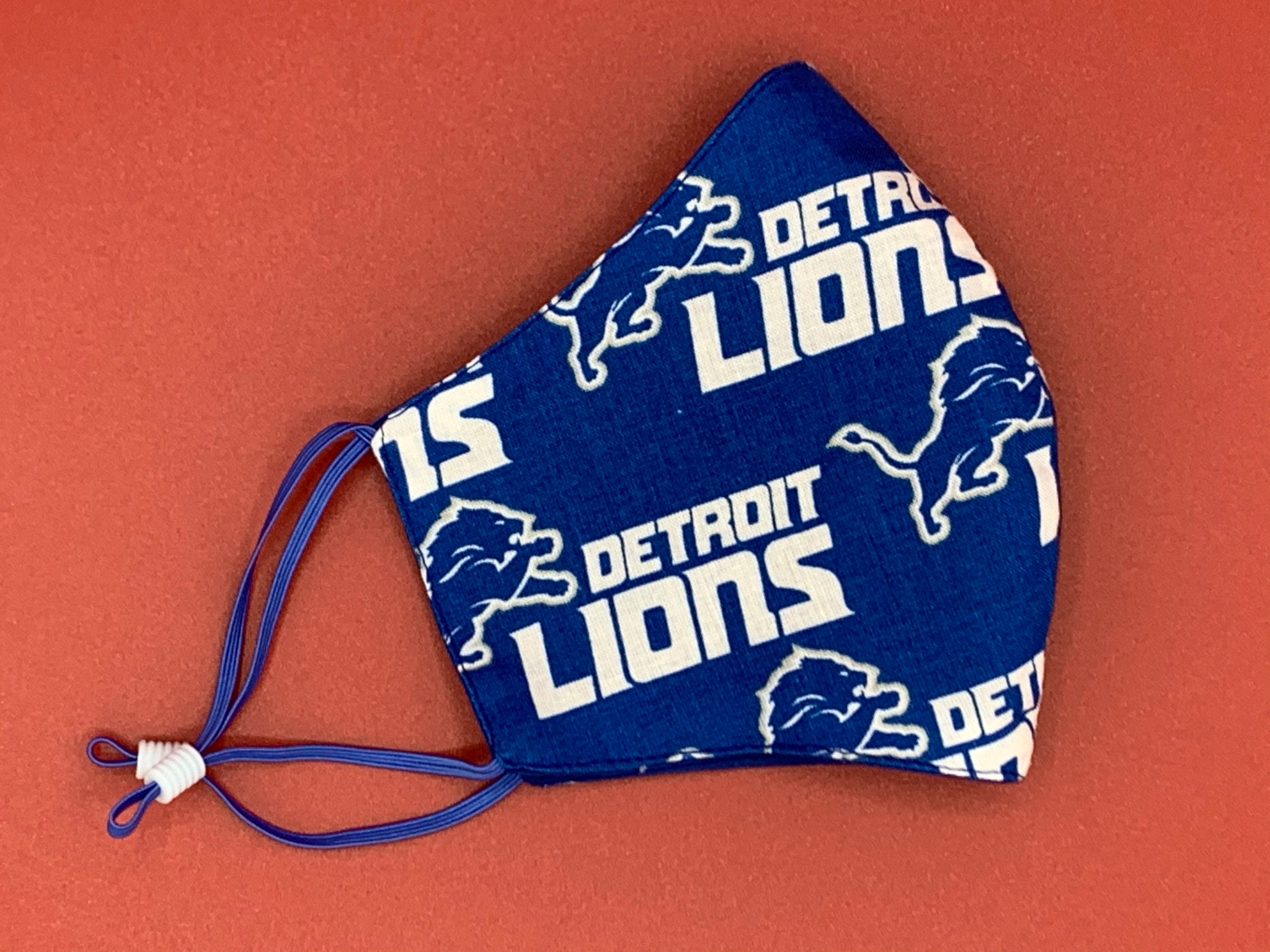 Detroit Lions Face Mask Lions Facemask Made in America | Etsy