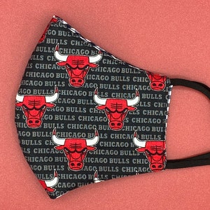 Chicago Bulls Face Mask, Bulls Mask, IL Chicago Bulls Mask, Adjustable ...