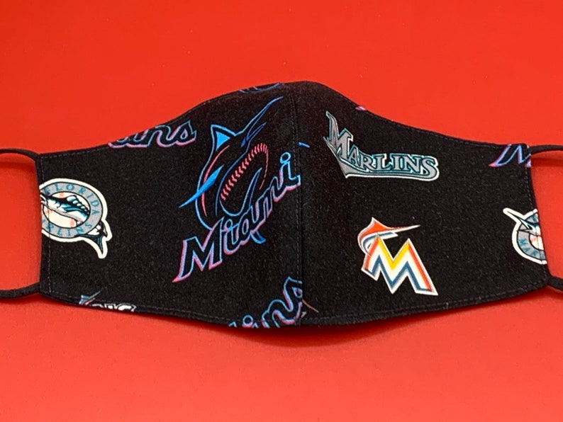 Marlins Face Mask, Miami Marlins Mask, Marlins Mask, Adjustable ...