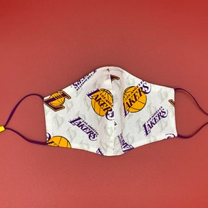 Lakers Face Mask, LA Lakers Mask, Los Angeles Lakers Mask, Adjustable ...