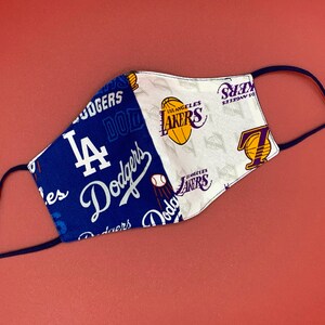 Dodgers and Lakers Face Mask, LA Dodgers Mask, LA Lakers Mask, Los ...