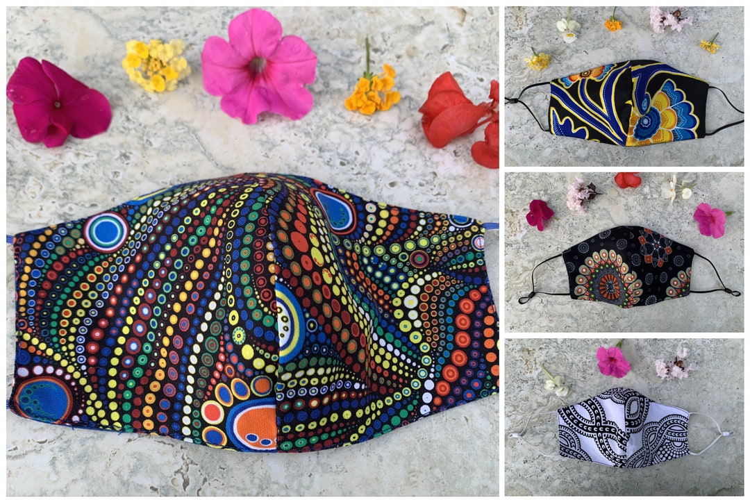 Colorful Rainbow Mask, Fancy Mask, Polka Dots Mask, Premium Mask ...