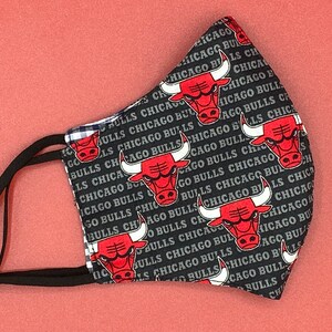 Chicago Bulls Face Mask, Bulls Mask, IL Chicago Bulls Mask, Adjustable ...