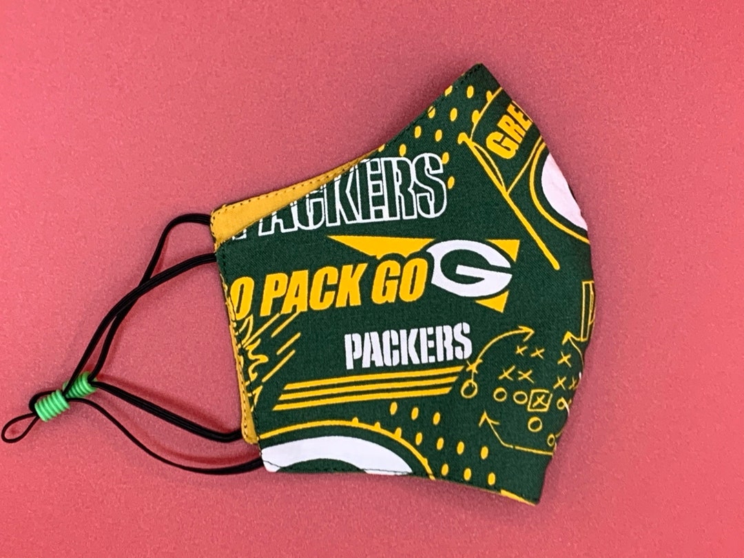 Green Bay Packers Face Mask, Packers Facemask, Adjustable Facemask, NFL ...