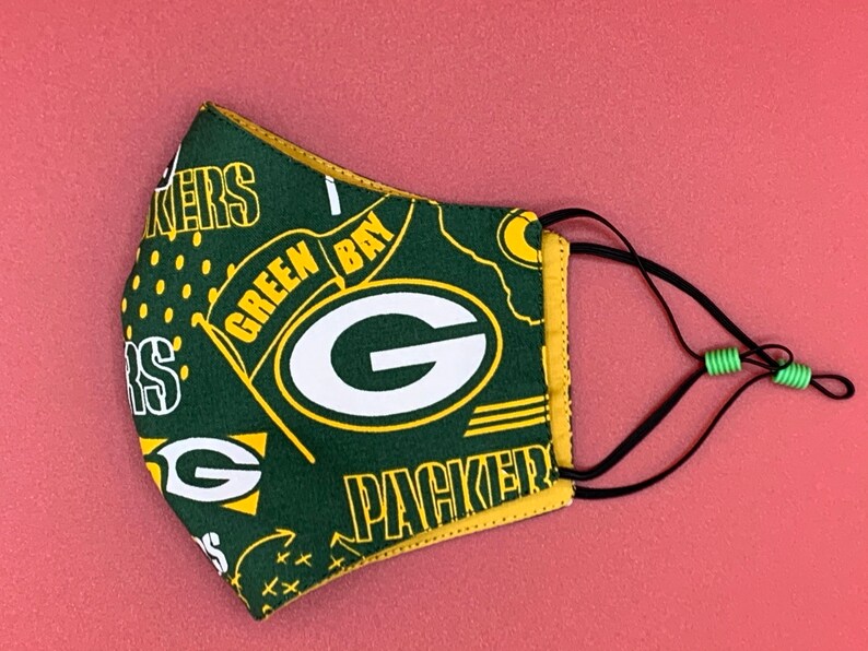 Green Bay Packers Face Mask Packers Facemask Adjustable - Etsy